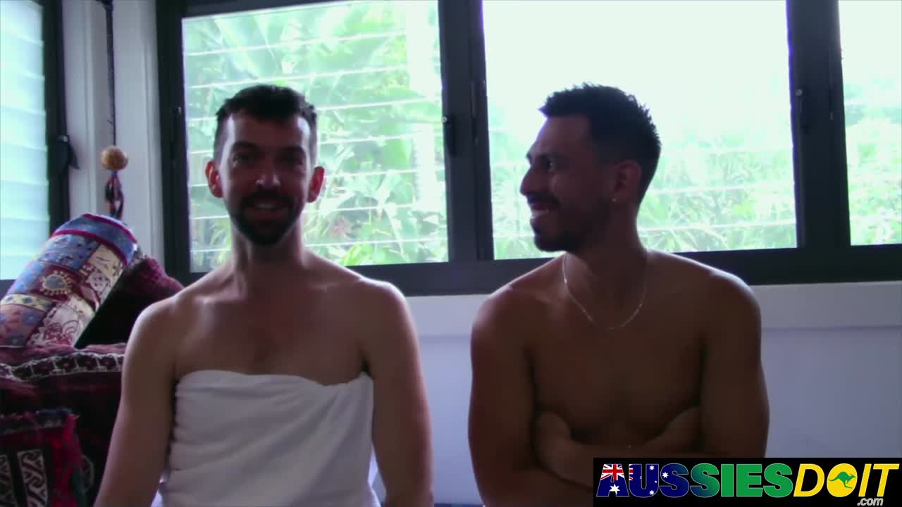 Horny Aussie Bodhi Gives Larkin Satisfying Bareback Sex